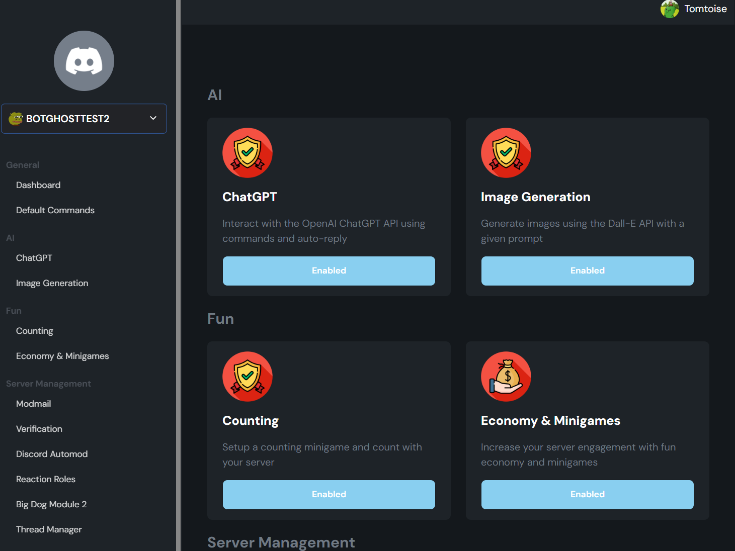 BotPanel - Create a Discord Bot Dashboard and Website without coding.